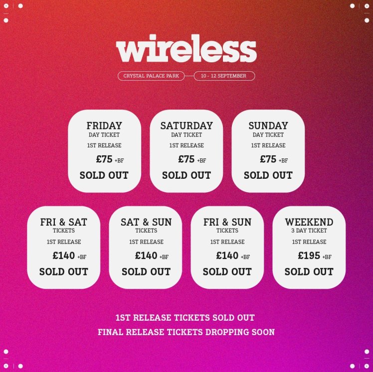 Wireless Tickets Sell Out with no Line Up Revealed – Musicvein™